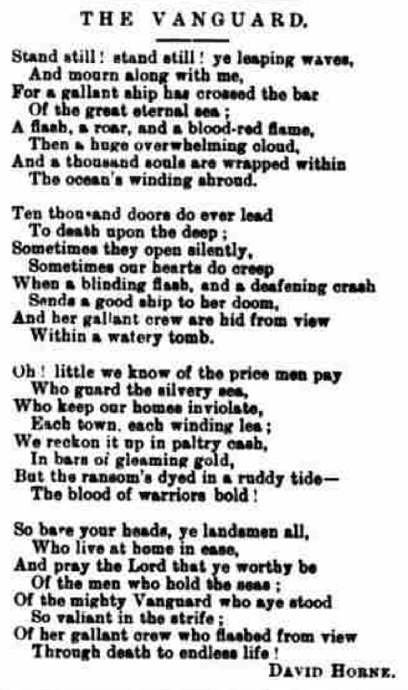 William Reid and the tragedy of H.M.S. Vanguard – Untangled Family History