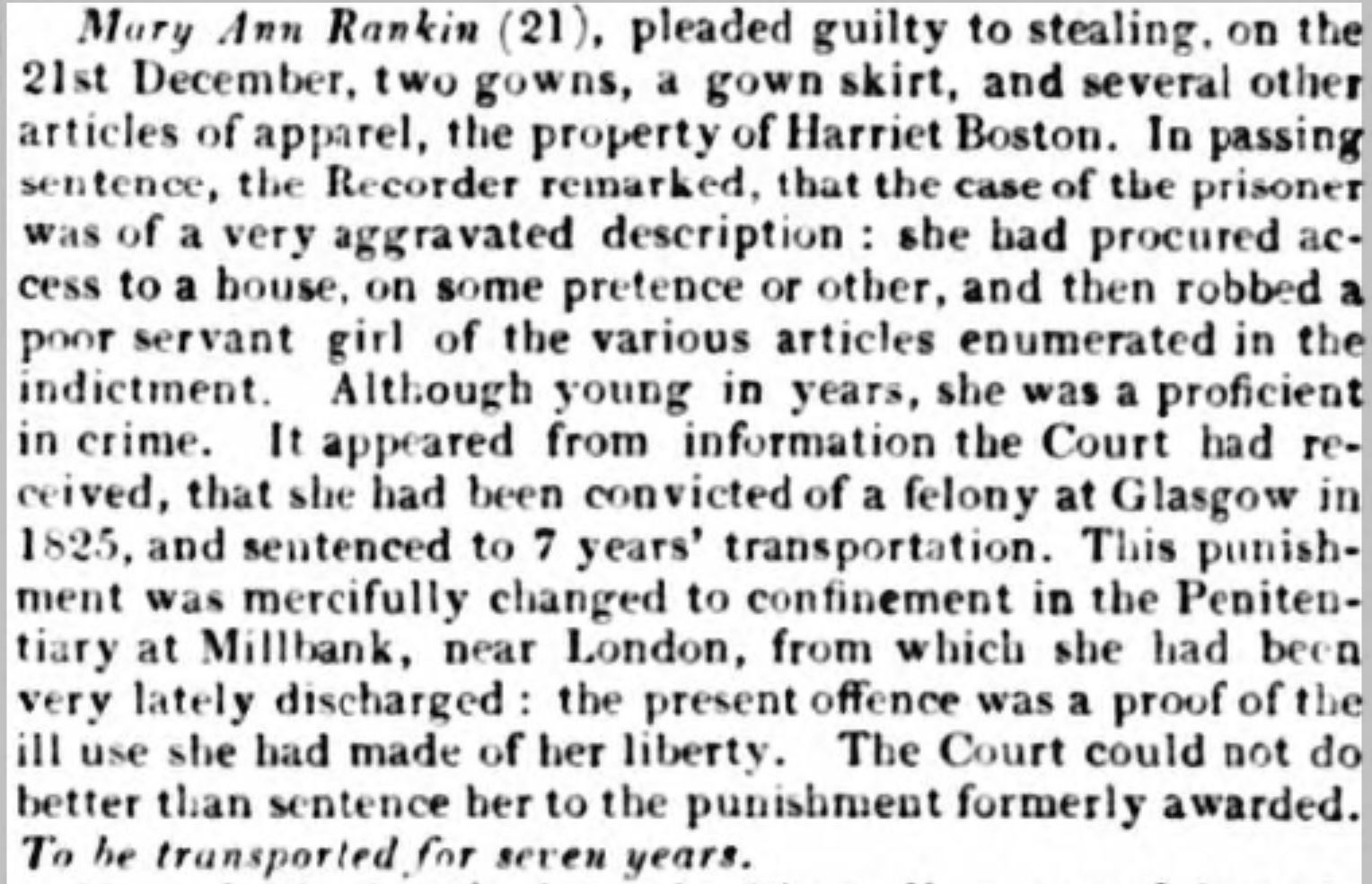Mary Ann Rankin, convict – Untangled Family History