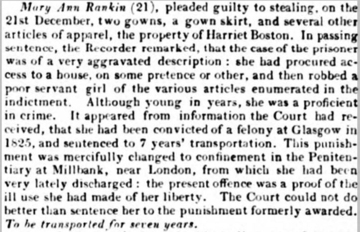 Mary Ann Rankin, convict – Untangled Family History