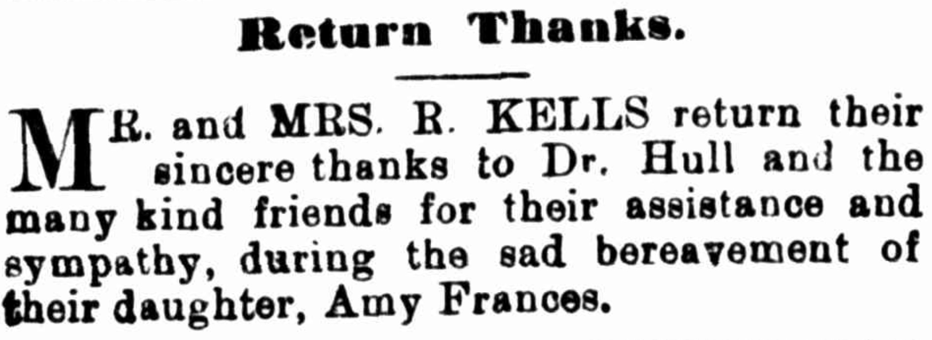 The tragic death of Amy Kells – Untangled Family History